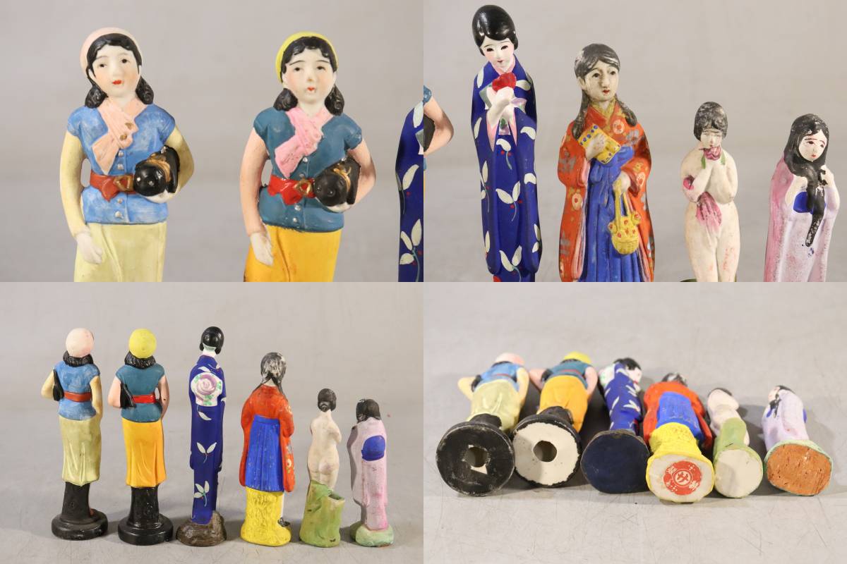 日本代購代標第一品牌【樂淘letao】－E895 瀬戸人形6点/昭和レトロ/日本人形/アンティーク/雛人形