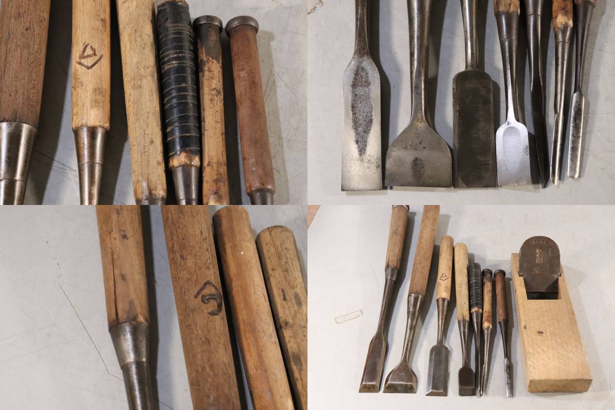 日本代購代標第一品牌【樂淘letao】－E799 大工道具まとめて/鑿/突き鑿/鉋/刃物/金物/職人道具/古道具