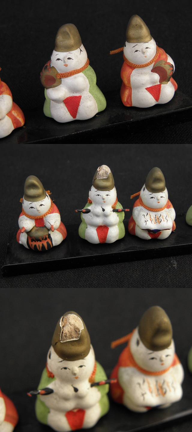 日本代購代標第一品牌【樂淘letao】－52 戦前 五人囃 五人囃子 土人形 共箱 / 郷土玩具 雛人形 雛道具 ひな祭り 雛飾り こけし アンティーク