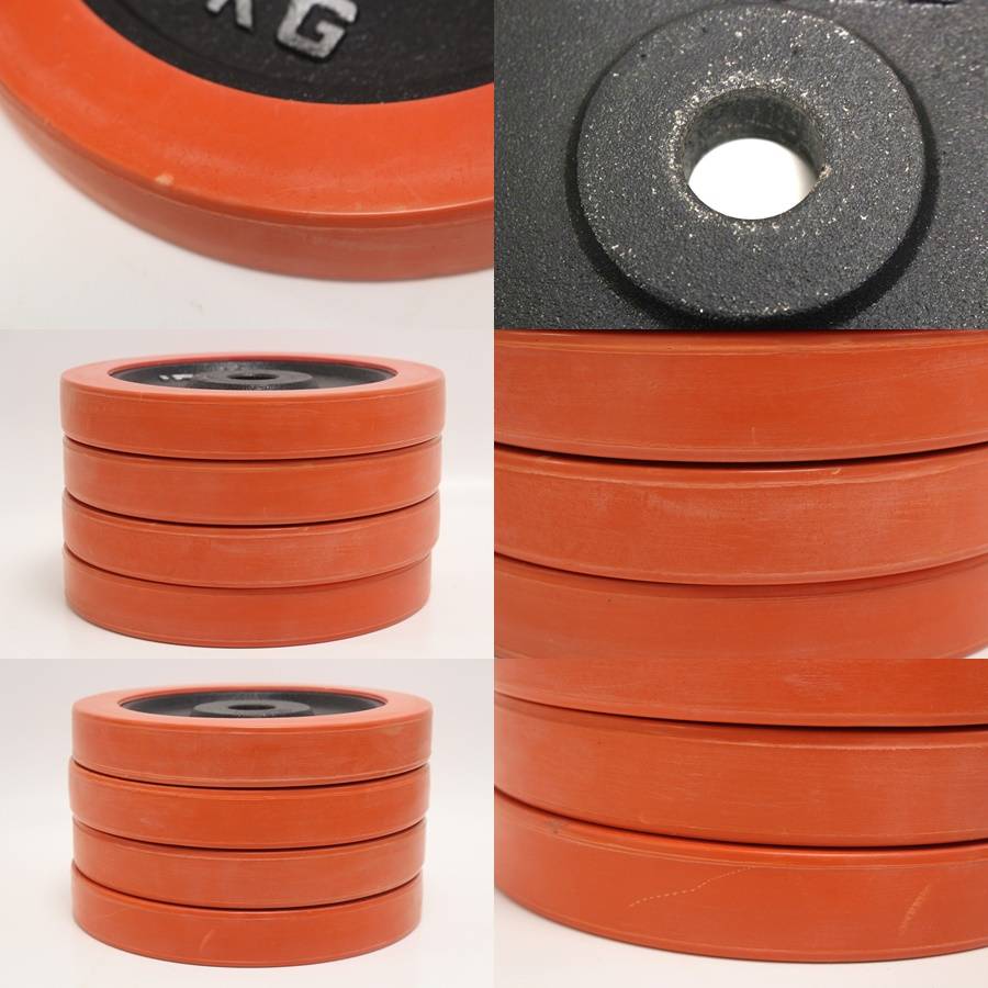 日本代購代標第一品牌【樂淘letao】－ラバープレート 5kg 4枚セット 計20kg ダンベル バーベル 筋トレ ウエイトトレーニング 9-E088Z/1/160