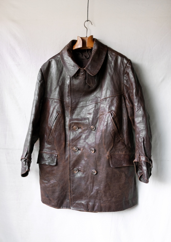 日本代購代標第一品牌【樂淘letao】－1950's フランス ヴィンテージ ゴートレザーカーコート トレンチコート 50s フレンチヴィンテージ ワークジャケット モーターサイクル