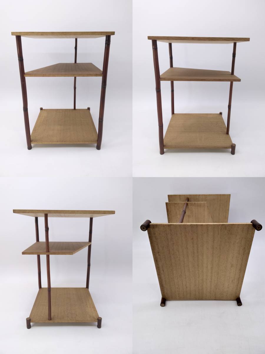 日本代購代標第一品牌【樂淘letao】－OS 指物師 芦田真阿 木好軒 桐竹棚 共箱 24090806 茶道具 茶棚 時代 蔵出し 骨董