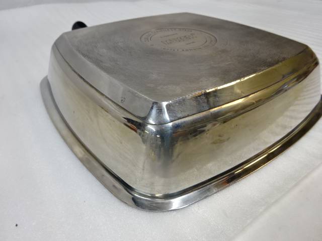 日本代購代標第一品牌【樂淘letao】－63-27崎/MEYERマイヤー 9-1/21N/24cm DURABLE ステンレススチール製 おしゃれなスクエアーフライパン キッチン台所用品