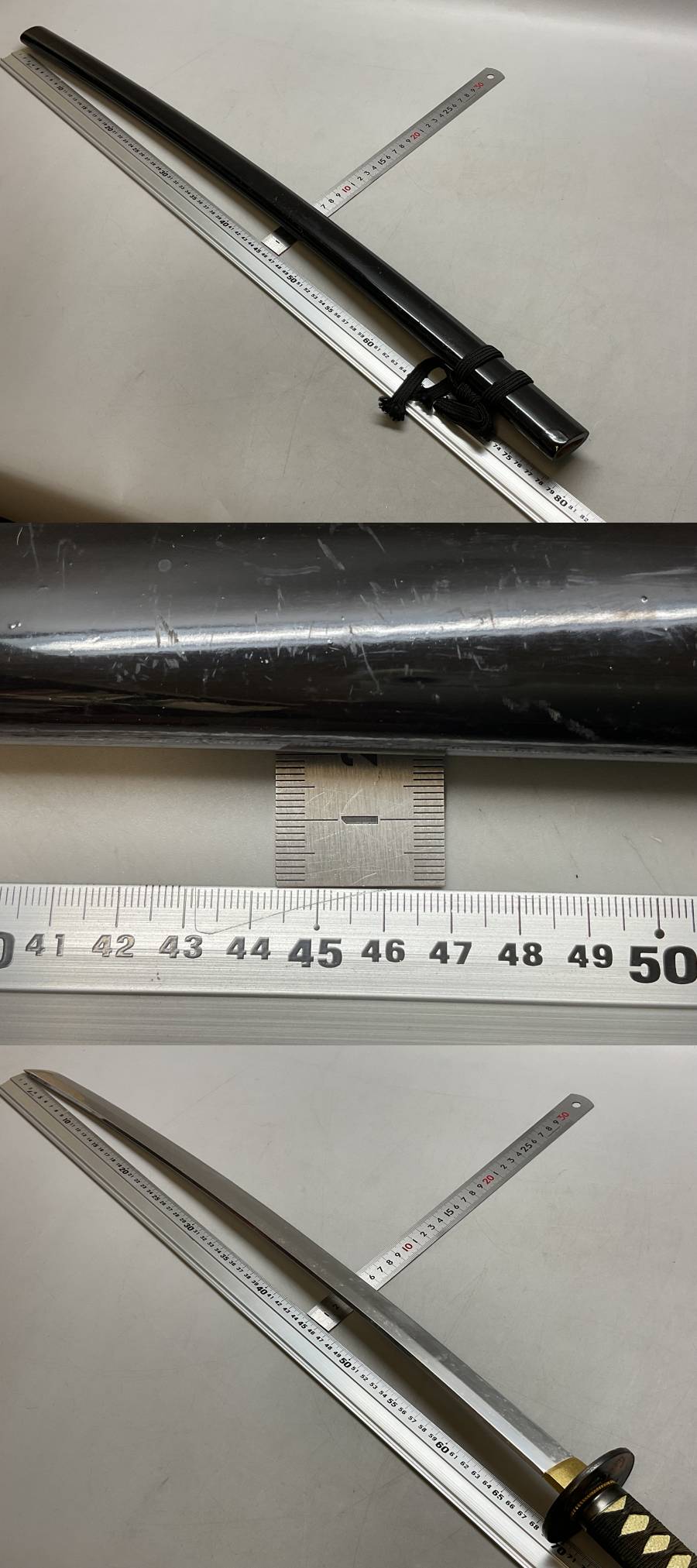 日本代購代標第一品牌【樂淘letao】－N1 模造刀 刀 刀鍔 刀装具 鍔 目貫 全長105㎝ 刃渡り67㎝ 総重量709g